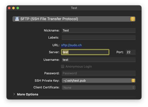 configure public key authentication for sftp using yubikey agent — cyberduck help documentation