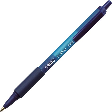 Bic Soft Feel Retractable Ball Pen Medium Point 10 Mm Blue 12