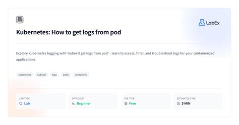 kubernetes how to get logs from pod labex