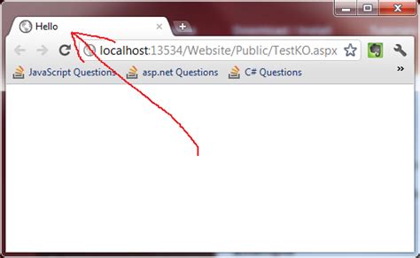 Javascript Is There A Way To Set The Page Title By Data Binding Using