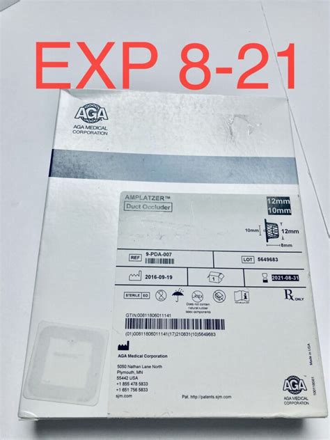 New Aga Medical 9 Pda 007 Amplatzer Duct Occluder Disposables General