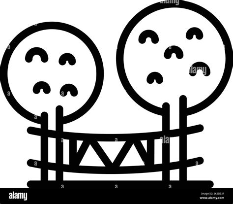 Tree Rope Icon Outline Vector Adventure Park Forest Climb Stock Vector Image And Art Alamy