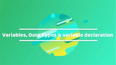 Variables Data Types And Variables Declaration In C Programming