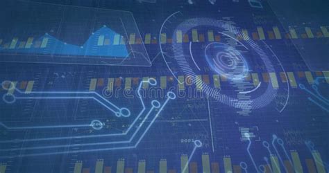 Technology And Analytics Animation With Circuit Board And Data Charts Stock Video Video Of