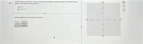 solved graph the given functions f ﻿and g ﻿in the same