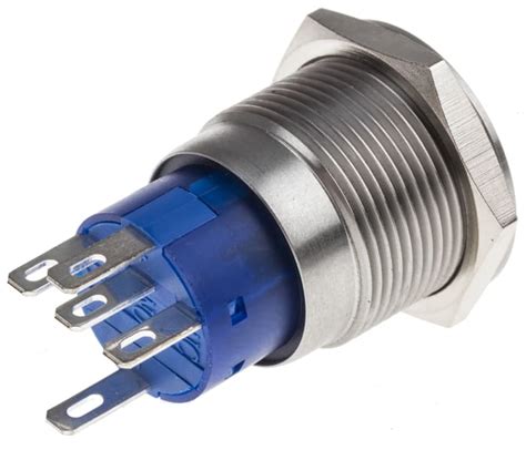 RS PRO RS PRO Illuminated Push Button Switch Momentary Panel Mount Mm Cutout SPDT