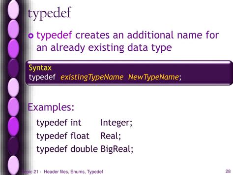ppt topic 5 user defined header files user defined data types