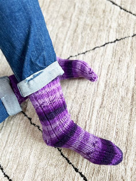 Ribbed Sock Knitting Pattern 6 Sizes Handy Little Me Shop