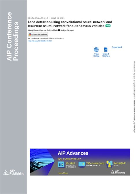 Pdf Lane Detection Using Convolutional Neural Network And Recurrent Neural Network For