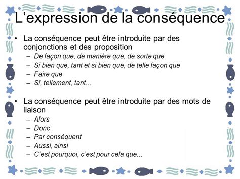 Ici Guetcho B Expression de la conséquence