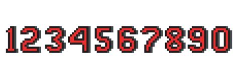 Numbers With Pixel Art Isolated On White Background 11508067 Vector Art At Vecteezy