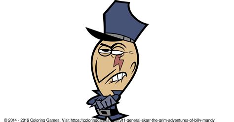 General Skarr The Grim Adventures Of Billy And Mandy Coloring Games