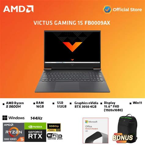 Jual Hp Victus Gaming Fb Ax Ryzen H Gb Ssd Rtx Gb Fhd Hz Win