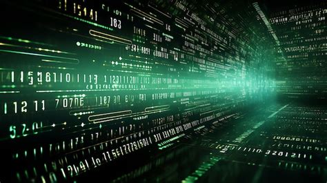 Premium Ai Image Abstract Digital Background With Binary Code And Ai Algorithms Running