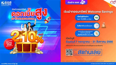 ธอส ชวนเปิดบัญชีเงินฝากออมทรัพย์ ดอกเบี้ยสูง 2 10 ต่อปี ดียังไงกับ