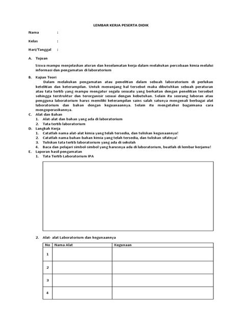 Lkpd Pengenalan Alat Laboratorium Pdf