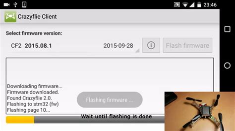 How To Flash New Firmware With Crazyflie Android Client Cf Youtube