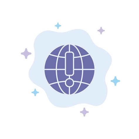 Globe Internet Browser World Blue Icon On Abstract Cloud Background