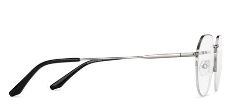 Gunmetal Geometric Half Rim Unisex Eyeglasses By Vincent Chase 150980 Lenskart