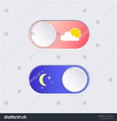 Switch Element Button Light Dark Theme Stock Vector Royalty Free