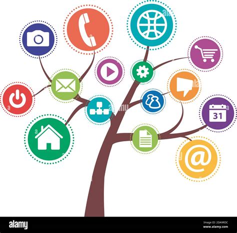 Social Media Icons Tree Hi Res Stock Photography And Images Alamy