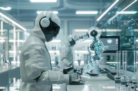 Premium Photo Innovative Engineers And Doctors In High Tech Lab Collaborate On Robotics