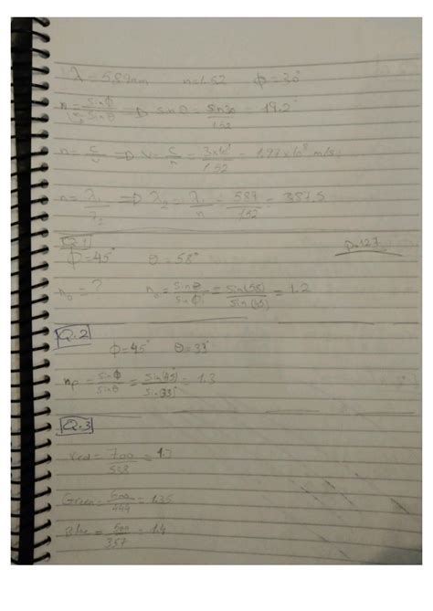 SOLUTION Physics Refractive Index Exercises Studypool