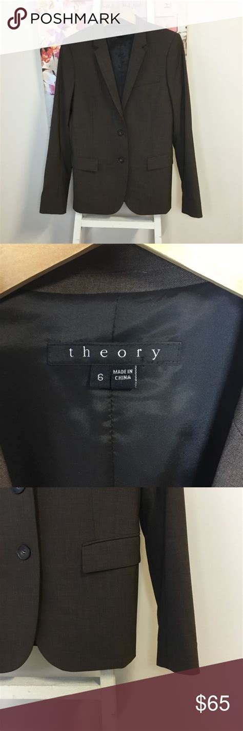 Theory Matelda Tailor Wool Blend Jacket In Brown