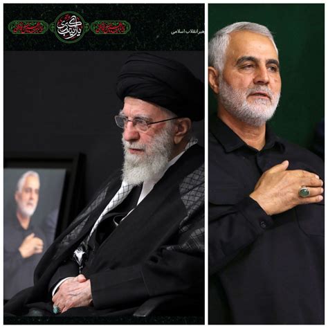 خبرآنلاین عکس قاب عکس حاج قاسم در کنار رهبر انقلاب؛ عکس سردار شهید
