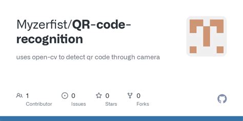 Github Myzerfistqr Code Recognition Uses Open Cv To Detect Qr Code