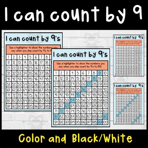 I Can Count By 9 S To 100 Or 120 By Teach Simple