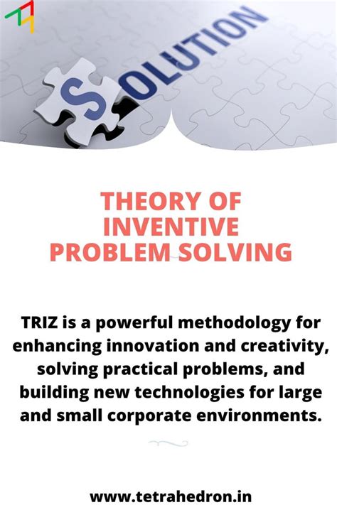 Theory Of Inventive Problem Solving Triz Problem Solving Solving Theories