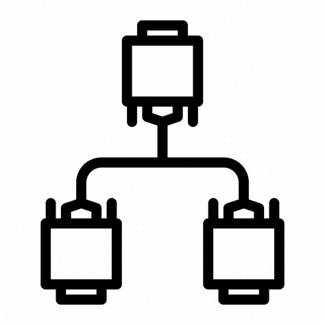 Splitter Computer Cable Plug Icon Download On Iconfinder