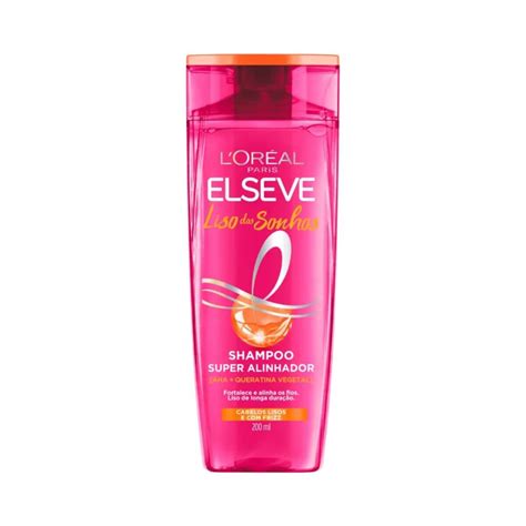 Shampoo Elseve Liso Dos Sonhos Alinhador 200ml Lançamento Com Efeito Anti Frizz