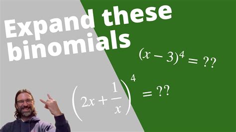 binomial expansion practice examples how to quickly expand binomials