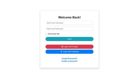 Login Form Using Bootstrap