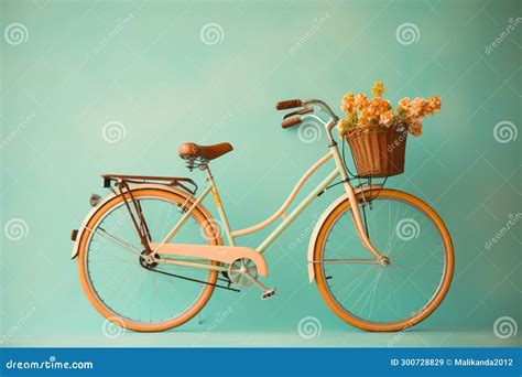 Autumn Bycicle Monochrome Sketch Hand Drawing Black Outline On White Background Vector