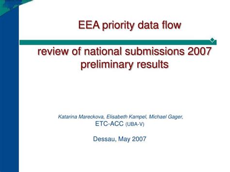 ppt eea priority data flow review of national submissions 2007