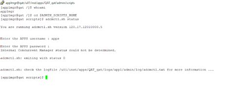 Anil Bandi S ORACLE DBA Internal Concurrent Manager Status Could Not