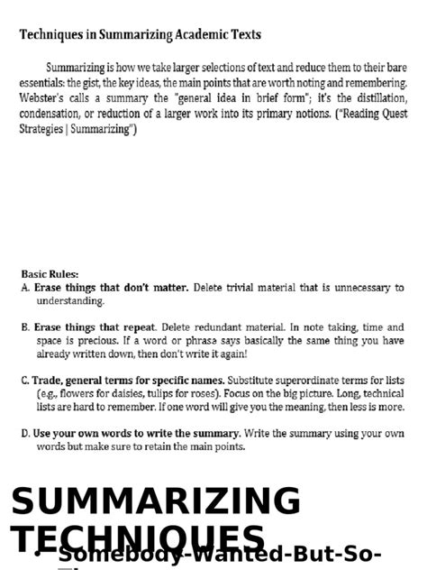 melc 3 summarizing techniques pdf