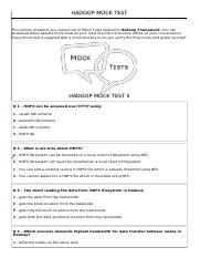 Hadoop Mock Test Ii Pdf HADOOP MOCK TEST Copyright Tutorialspoint