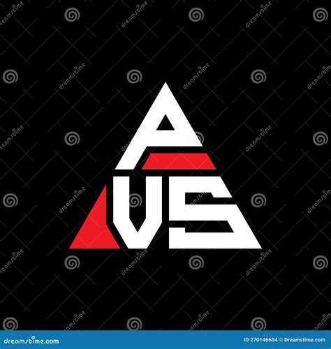 Pvs Triangle Letter Logo Design With Triangle Shape Pvs Triangle Logo Design Monogram Stock