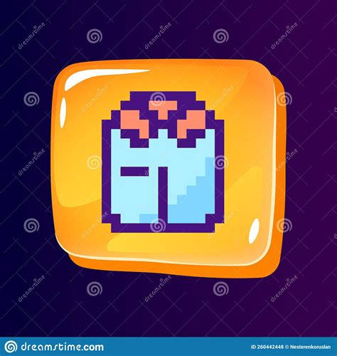 Formal Clothes Glossy Ui Button With Pixelated Color Icon Stock Vector Illustration Of
