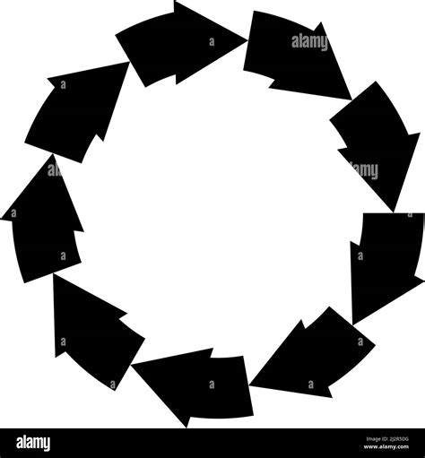 Circular Circle Arrows As Repetion Recycle Cycle Icon Symbol Stock Vector Illustration