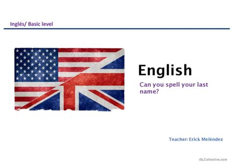 Can You Spell Your Last Name English Esl Powerpoints