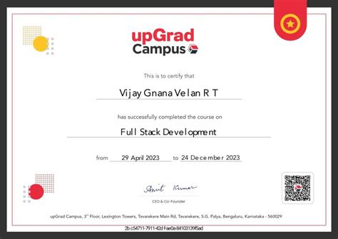 vijay gnana velan r t on linkedin fullstackdevelopment upgrad webdevelopment frontend backend