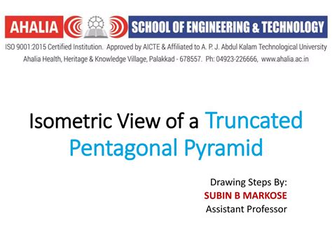 Isometric View Of Truncated Pentagonal Pyramid Pptx
