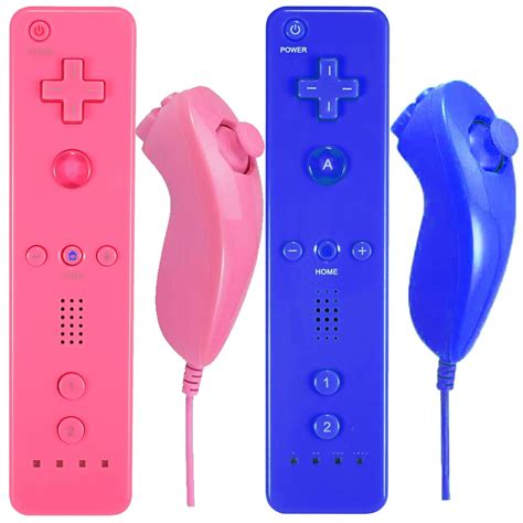 Kutgy 2 Pack Wii Remote Controller Wireless Gamepad With Nunchuck Silicone Case Bluetooth
