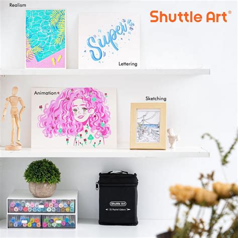 Dual Tip Brush And Chisel Tip Art Marker Set Of 50 Pastel Colors — Shuttle Art