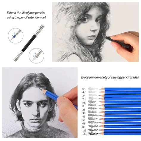 83 бр Комплект цветни моливи за скициране преносими моливи Temu Bulgaria